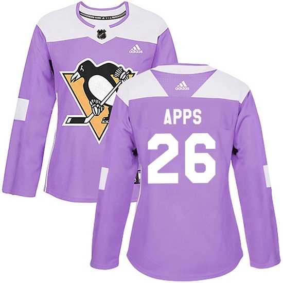 Syl Apps Pittsburgh Penguins Adidas Women's Authentic Fights Cancer ...